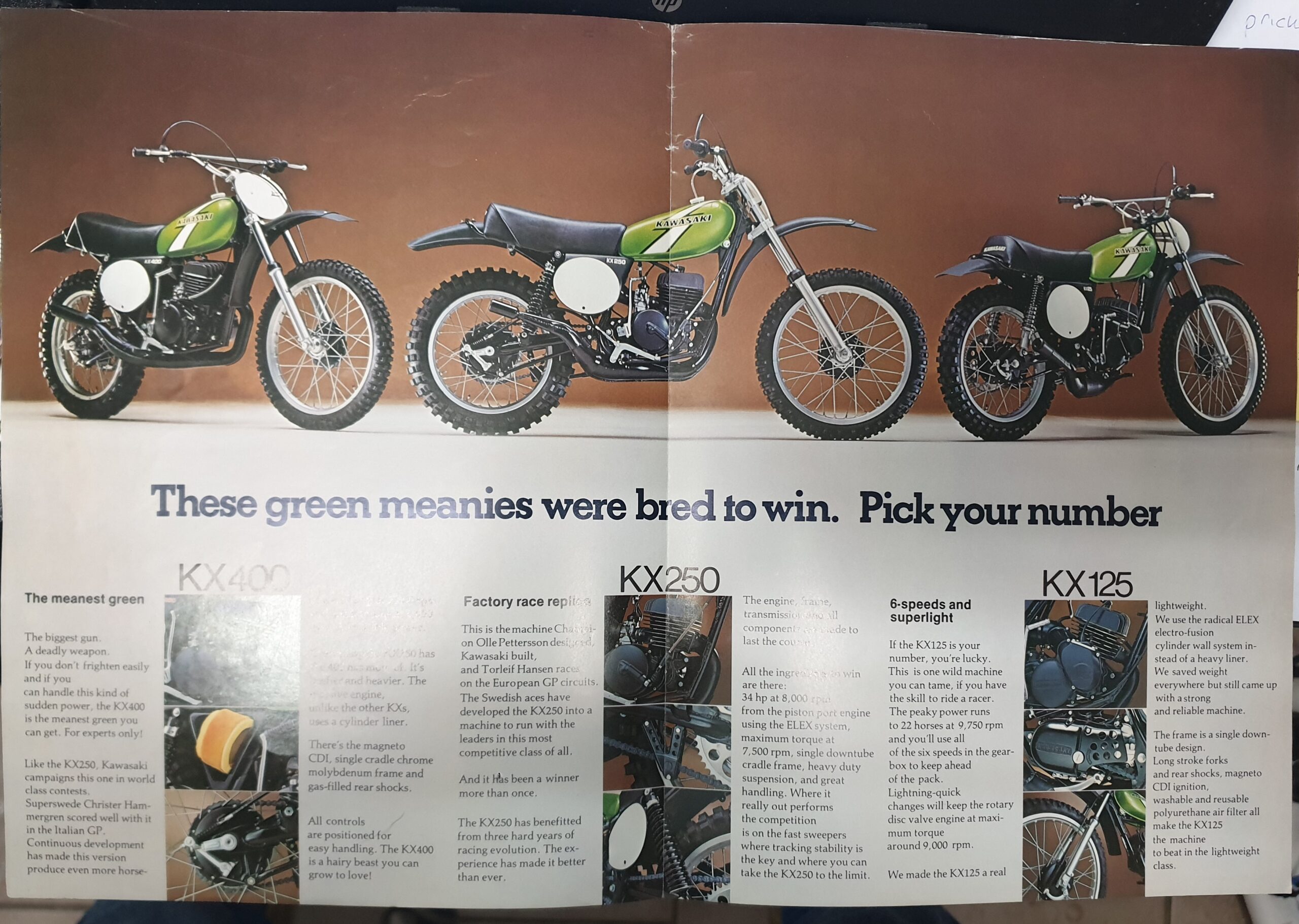 KAWASAKI KX400/250/125 SALES BROCHURE - zPower Australia